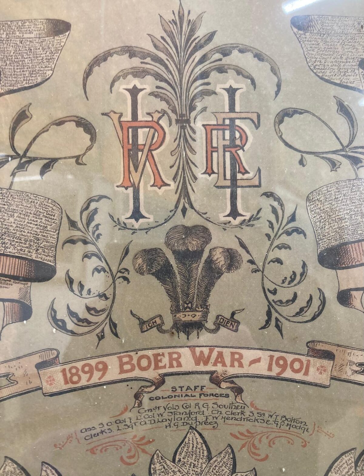 Rare Boer War framed poster – The Vintage Place